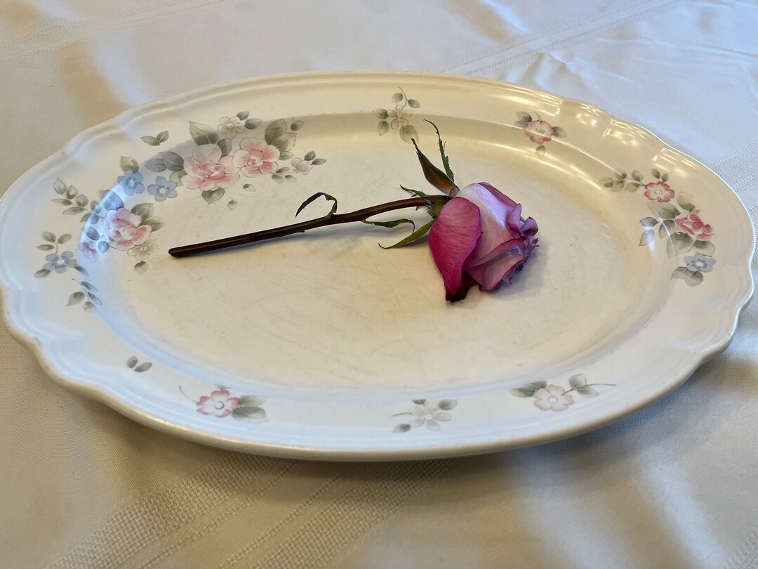 Pfaltzgraff "tea Rose" Oval Platter - Etsy