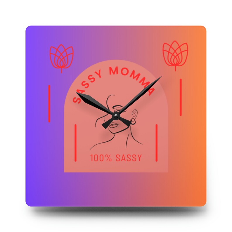 Square Wall Clock Sassy Momma's Clock Timeless Celebration of Black Excellence Square Clock ...