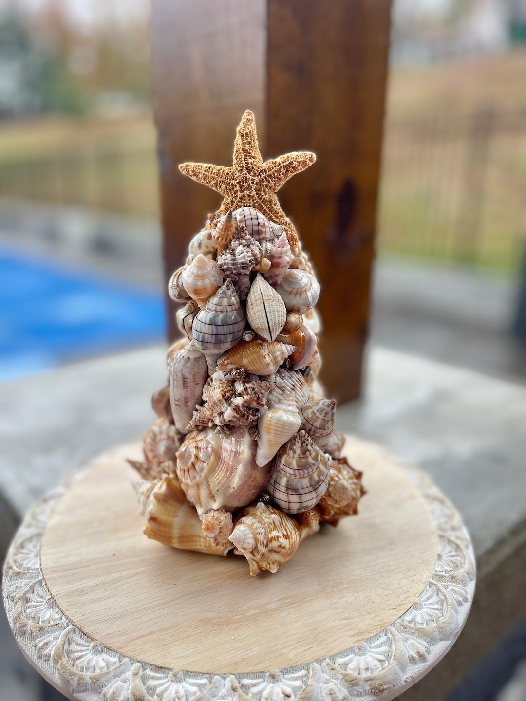 FREE SHIPPING 9 Seashell Tree, Shell Tree, Beach Coastal Christmas Tree ...