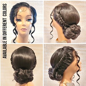 Raya, Fish Braided Low Updo Lace Front Wig, Synthetic Custom Wig ...