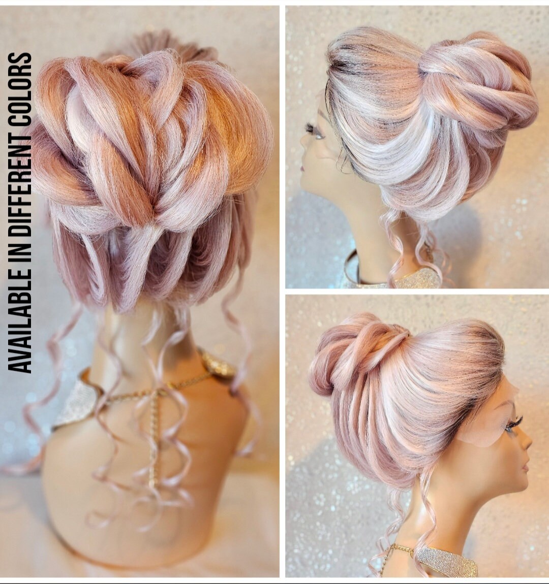 Belinda, Classy Bun Updo Lace Front Wig, Custom Wig, Prom, Church Wig ...