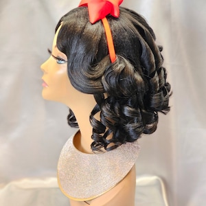 Snow White Inspired Wig, Short Curly Bob, Classic Princess - Etsy