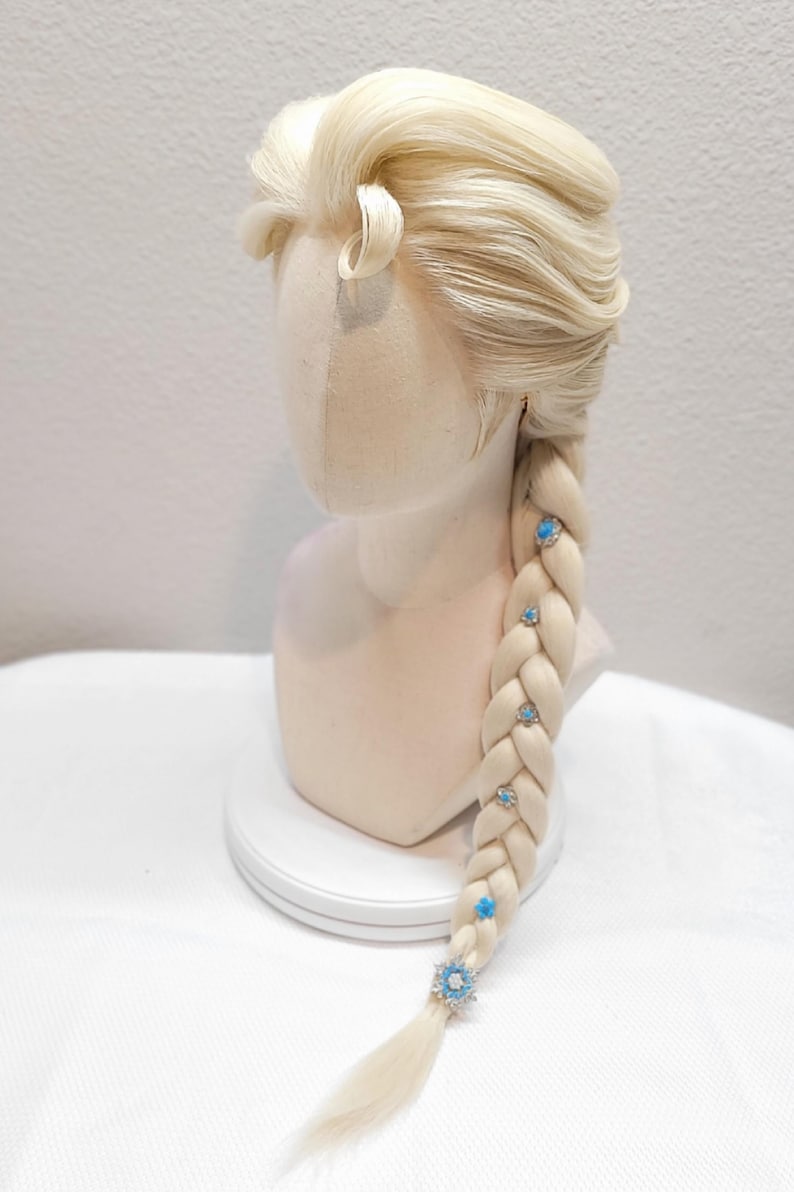 Elara Frost Cosplay Wig | Platinum Blonde Tulle Braid - Etsy