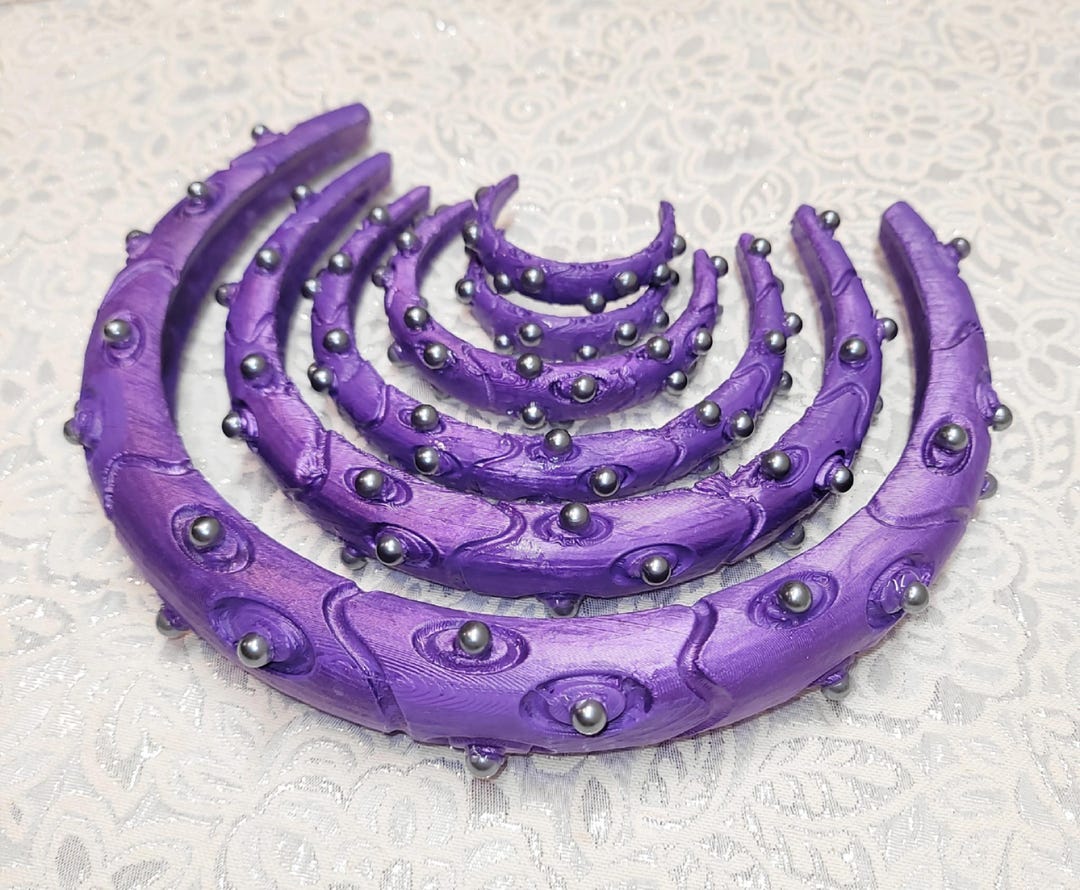 Regal Galactic Queen Wig Headpiece Set – Purple Regal Beaded Cosplay ...