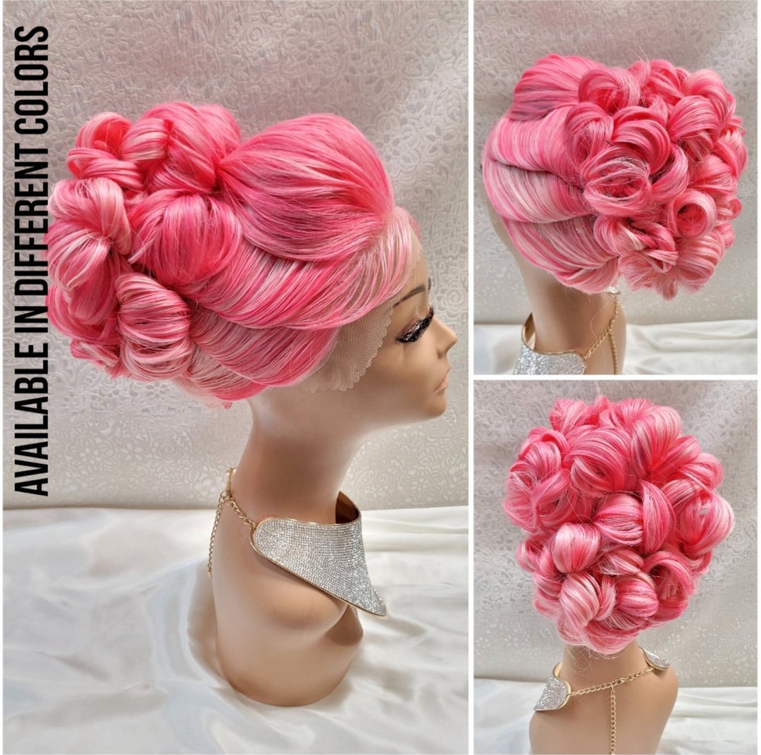 Faith, Blossom Swirl Updo Lace Front Wig, Synthetic Custom Wig, Styled ...