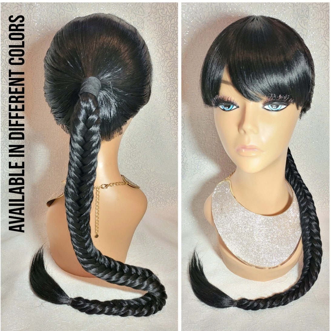 Ivy Fish Braid Synthetic Custom Wig Pre-styled Synthetic - Etsy
