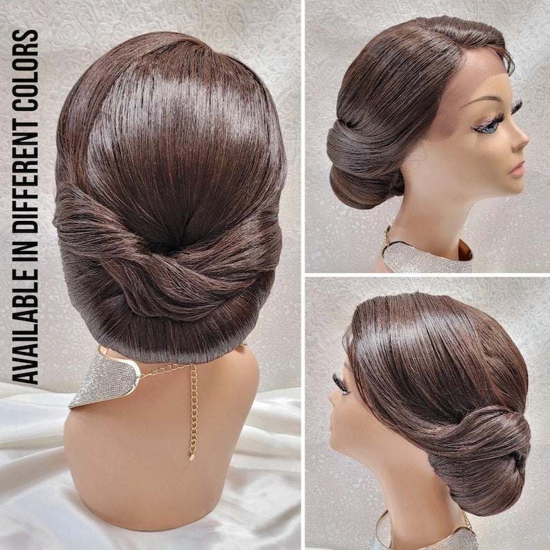 Topaz Inverted Bottom Knot Updo Lace Front Wig Synthetic - Etsy