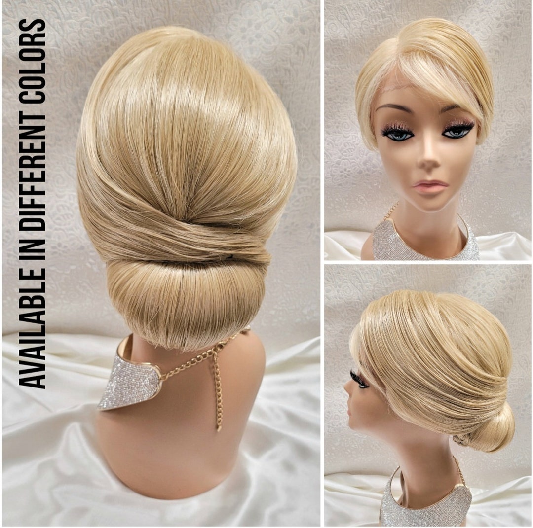 Topaz, Inverted Bottom Knot Updo Lace Front Wig, Synthetic Custom Wig ...
