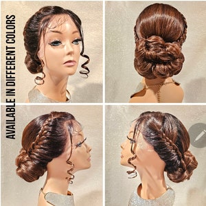 Raya, Fish Braided Low Updo Lace Front Wig, Synthetic Custom Wig ...