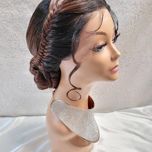 Raya, Fish Braided Low Updo Lace Front Wig, Synthetic Custom Wig ...