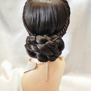 Raya, Fish Braided Low Updo Lace Front Wig, Synthetic Custom Wig ...