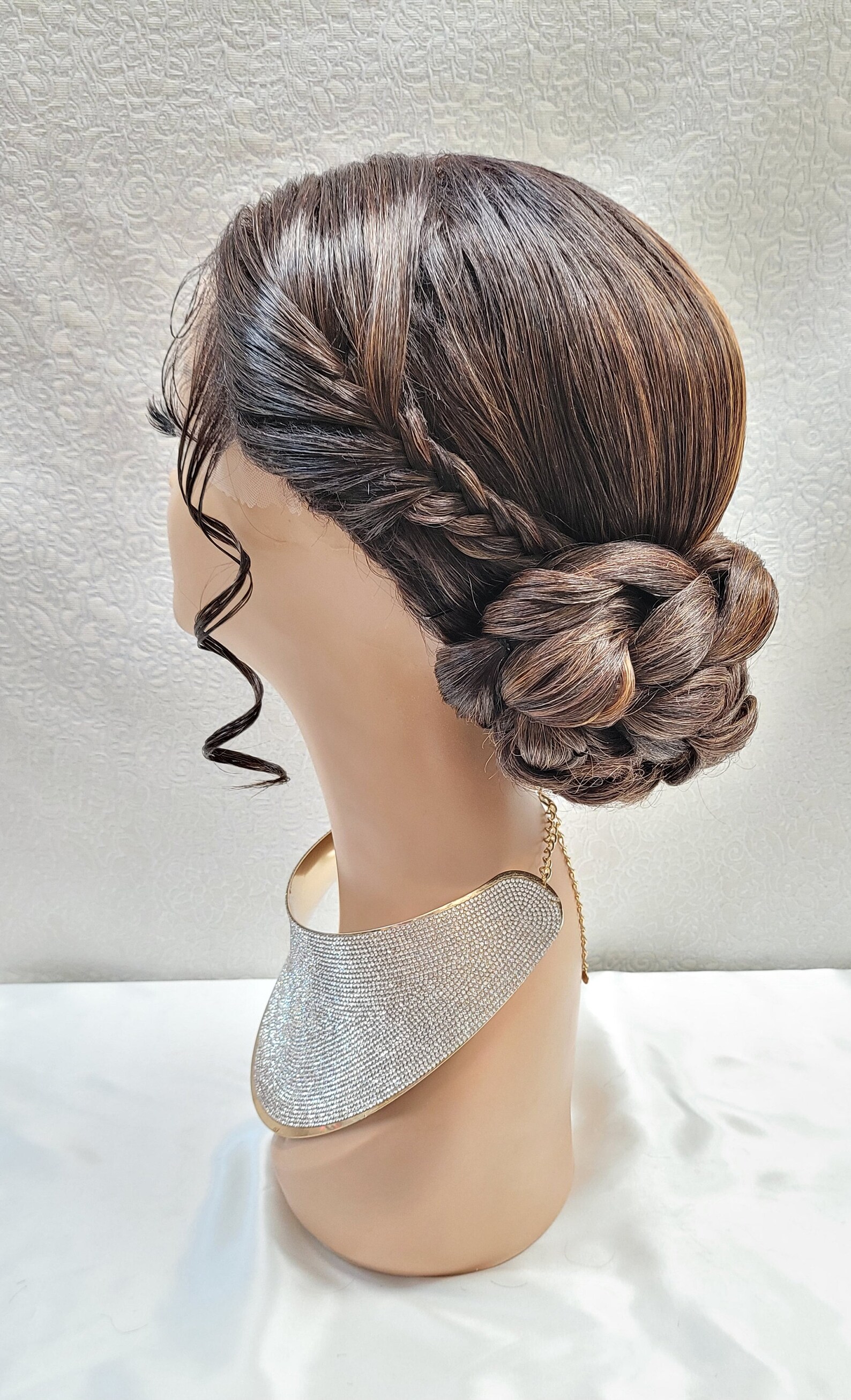 Raya Fish Braided Low Updo Lace Front Wig Synthetic Custom - Etsy