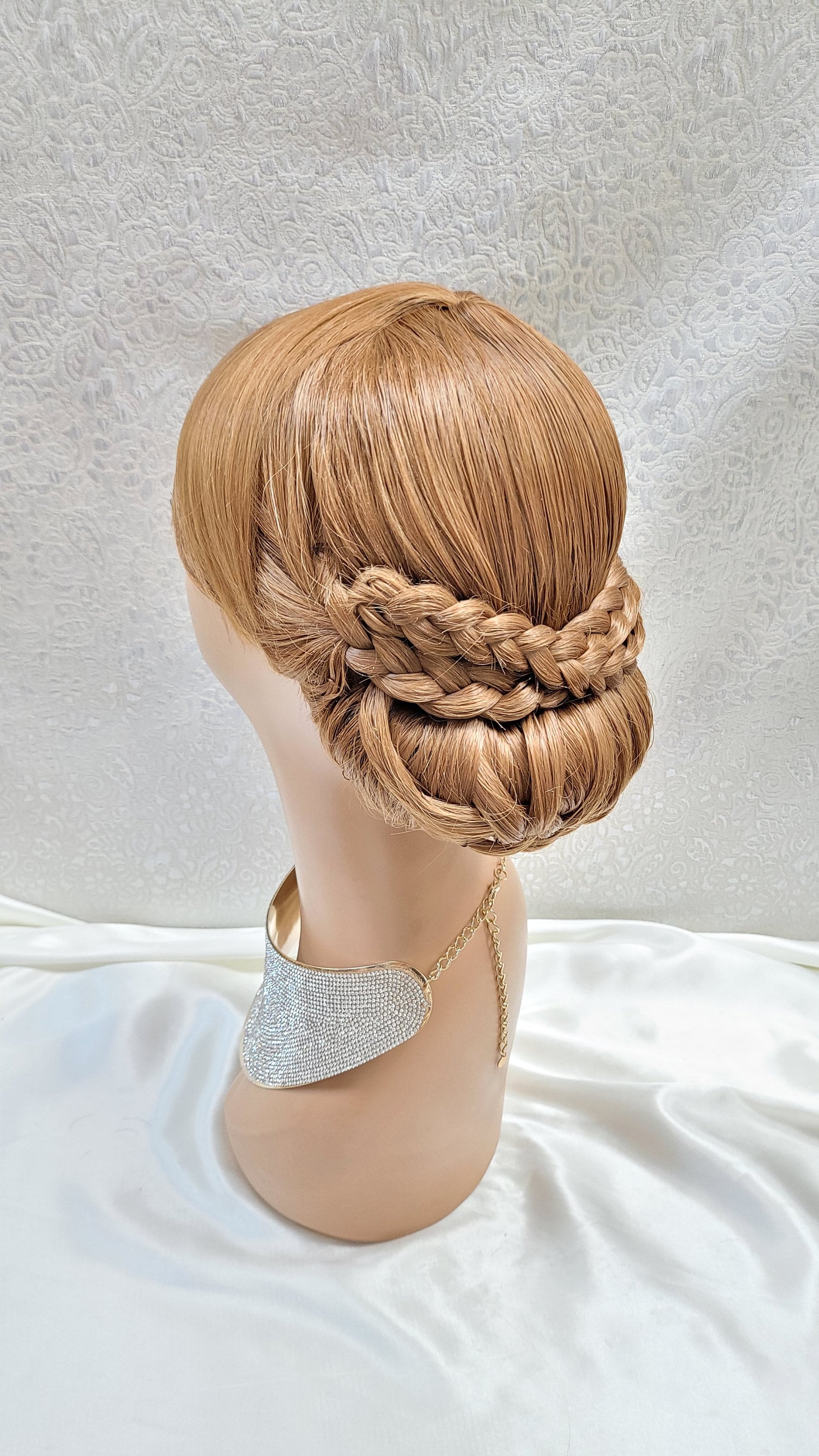 Helen, Coffee Brown Updo, Synthetic Custom Wig, Pre-styled Synthetic ...