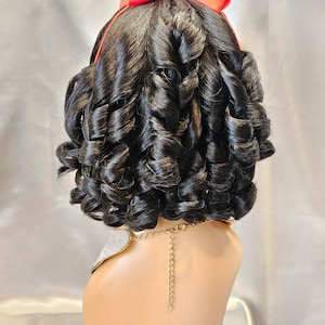 Snow White Inspired Wig, Short Curly Bob, Classic Princess - Etsy