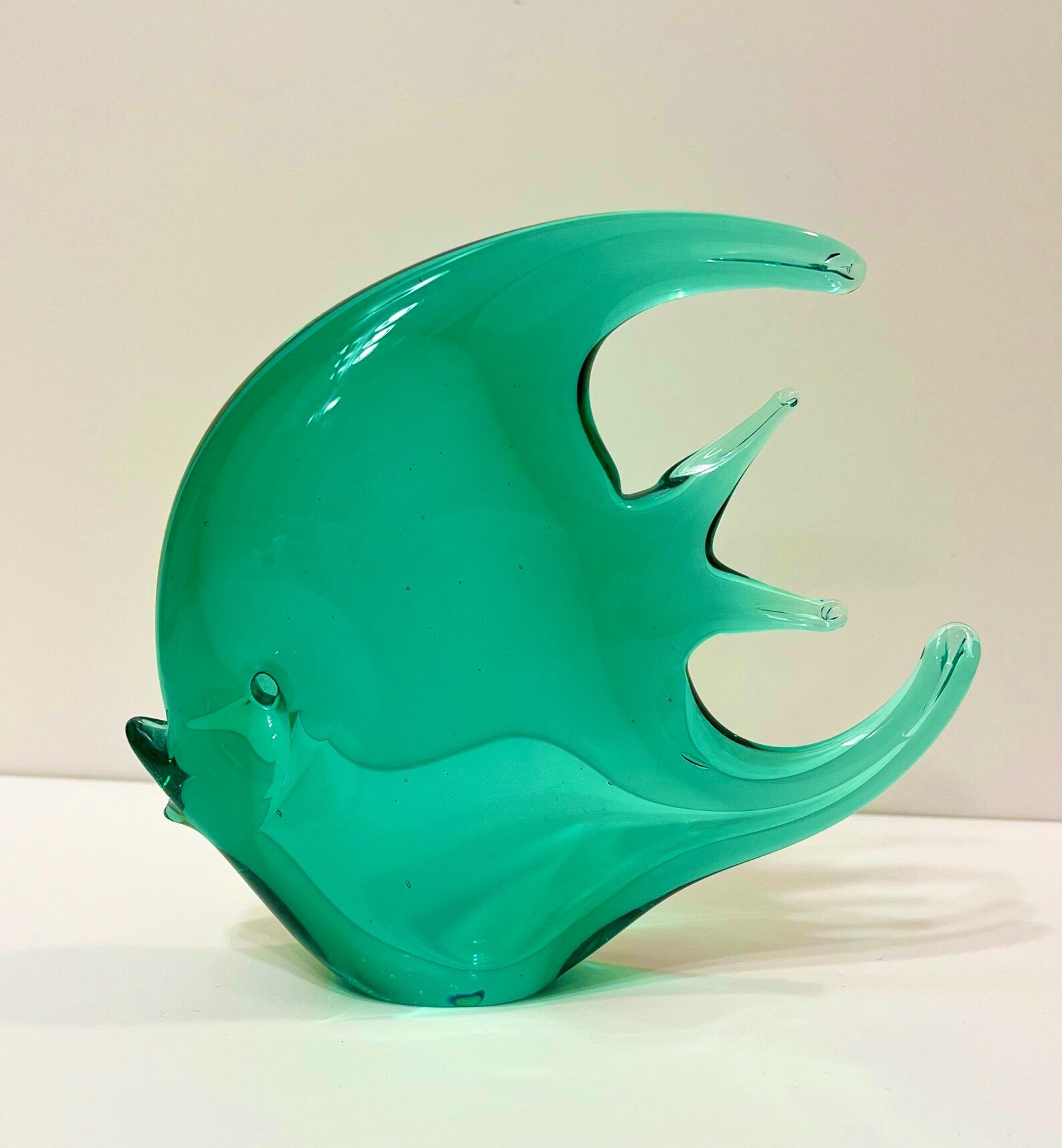 Vintage Murano Glass Green Fish V Nason MINT - Etsy