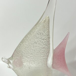 Vintage Murano Glass Angel Fish Silver Foil & Pink MINT - Etsy
