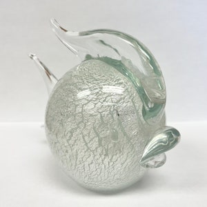 Vintage Murano Glass Silver Leaf Blow/puffer Fish-signed La Murrina ...