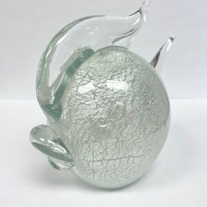 Vintage Murano Glass Silver Leaf Blow/puffer Fish-signed La Murrina ...