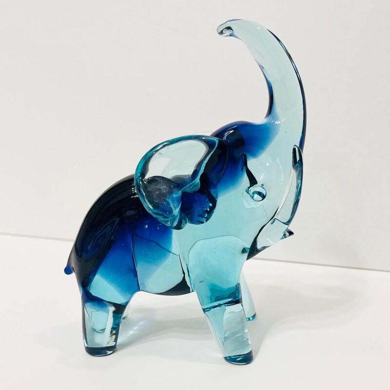 Glass Elephant - Etsy