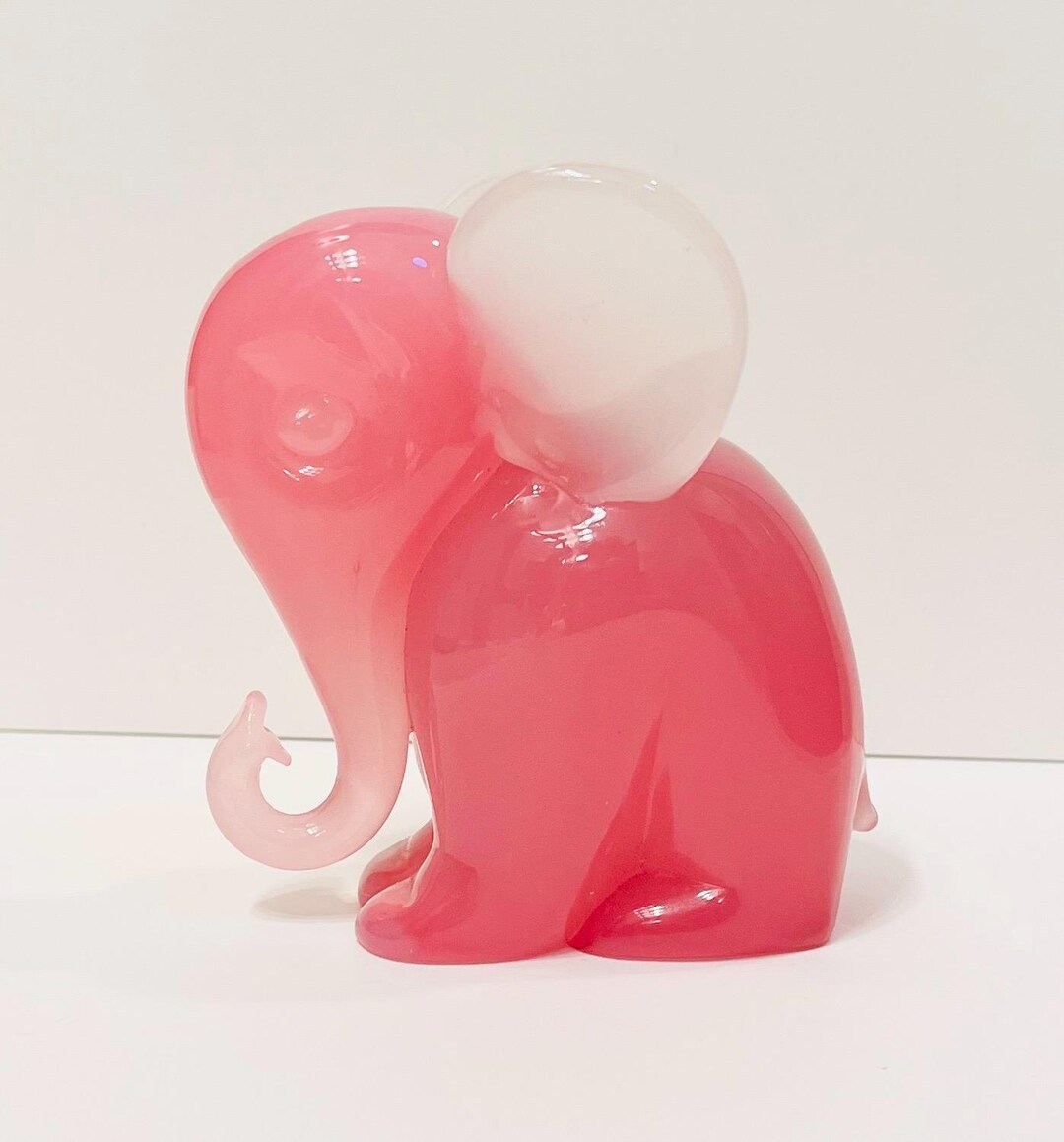 Vintage Murano Glass A Seguso Pink Elephant - Labeled - Excellent ...
