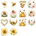 Cute Bee Clipart Bundle | Honey Bee & Floral PNG Set | Watercolor ...