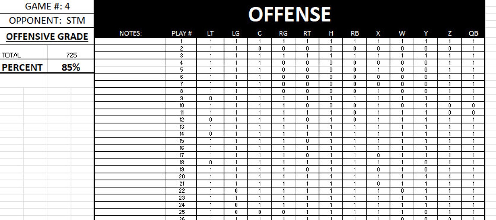 Automated Grading Sheet - Etsy