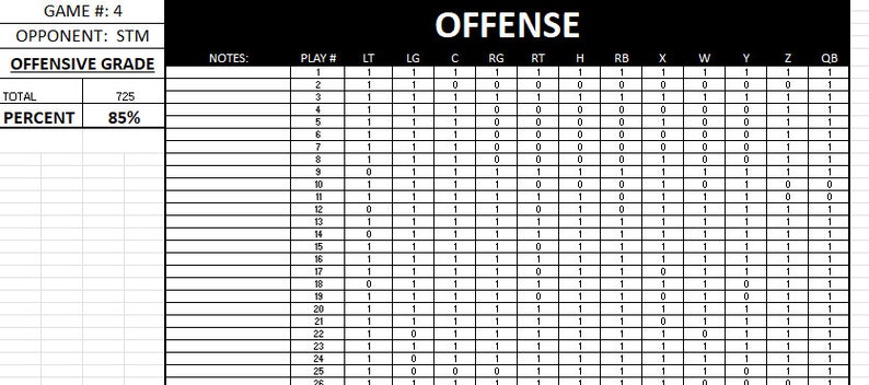 Automated Grading Sheet - Etsy