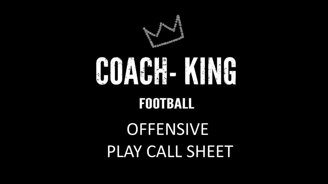 Offensive Play Call Sheet - Etsy