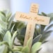 Wooden Cross Plant Favor Markers / Baptism Plant Stakes / Christening ...