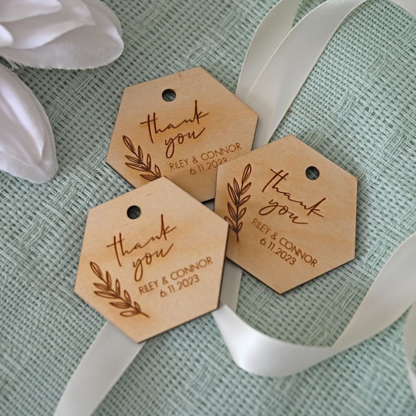 Hexagon Thank You Sticker - Etsy