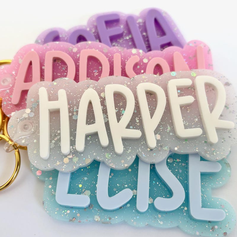 Easter Acrylic Key Chain - Etsy