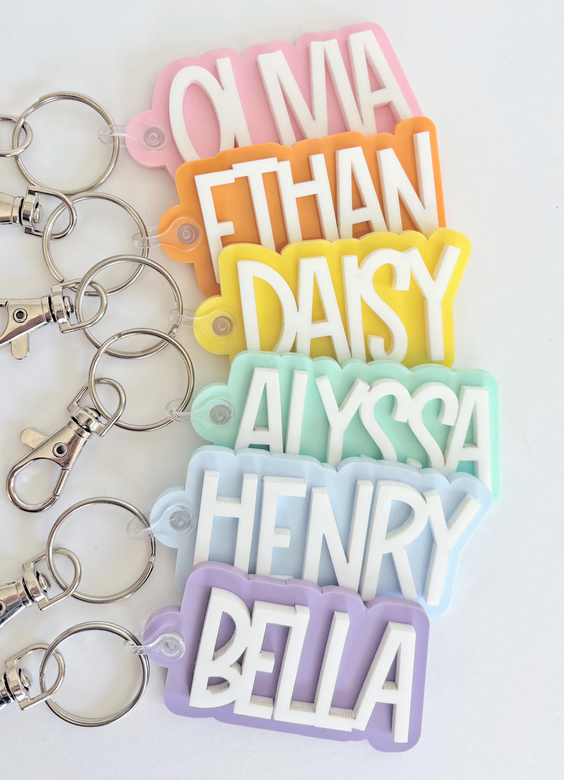 Custom Acrylic Name Keychain, Personalized Backpack Tag - Etsy