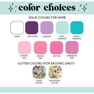 Confetti Glitter Name Keychains / Personalized Backpack Tag / Purse ...