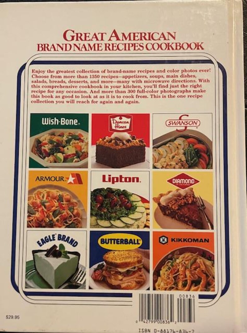 Vintage Great American Brand Name Recipes Cookbook/vintage/classic ...