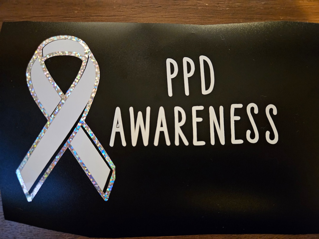 Postpartum Depression Awareness Decal White and Silver Holographic 2 ...