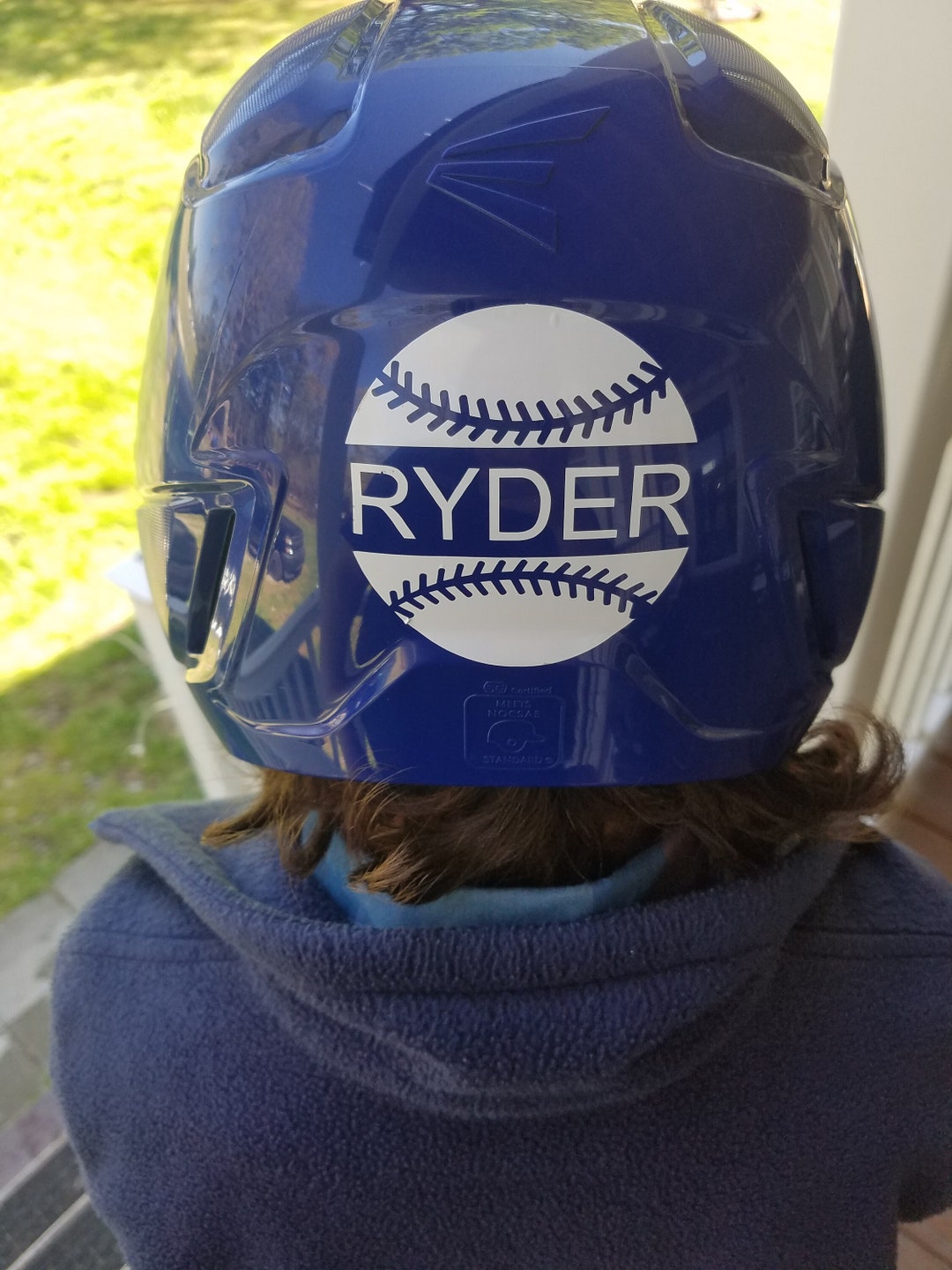 Baseball Helmet Name Decal OR Car Decal - Etsy