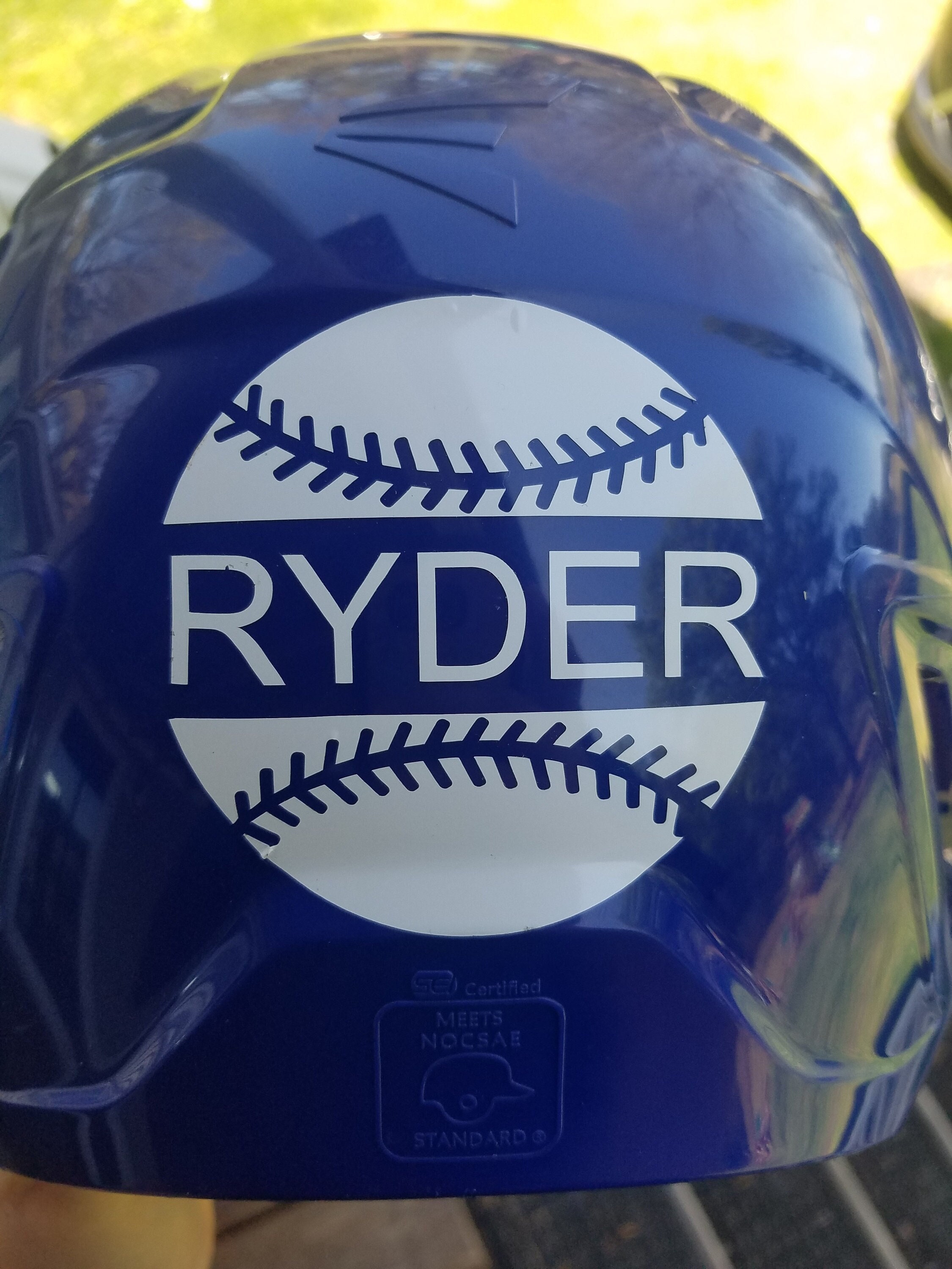 Baseball Helmet Name Decal or Car Decal - Etsy