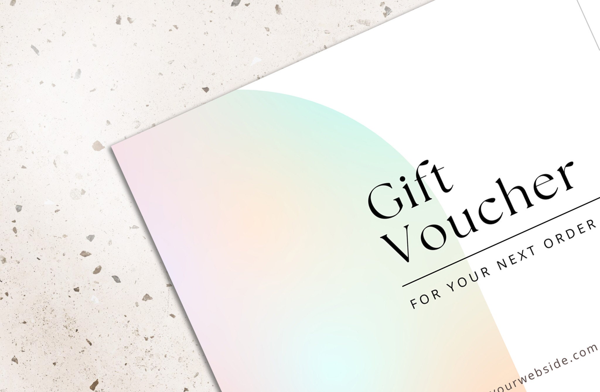 Editable Gift Card Voucher Template, for Beauty Salon and More, Simple ...
