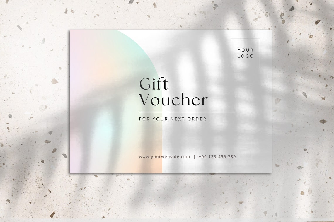 Editable Gift Card Voucher Template, for Beauty Salon and More, Simple ...