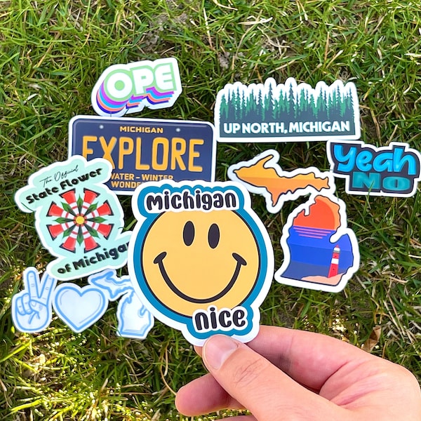 Michigan Stickers - Etsy