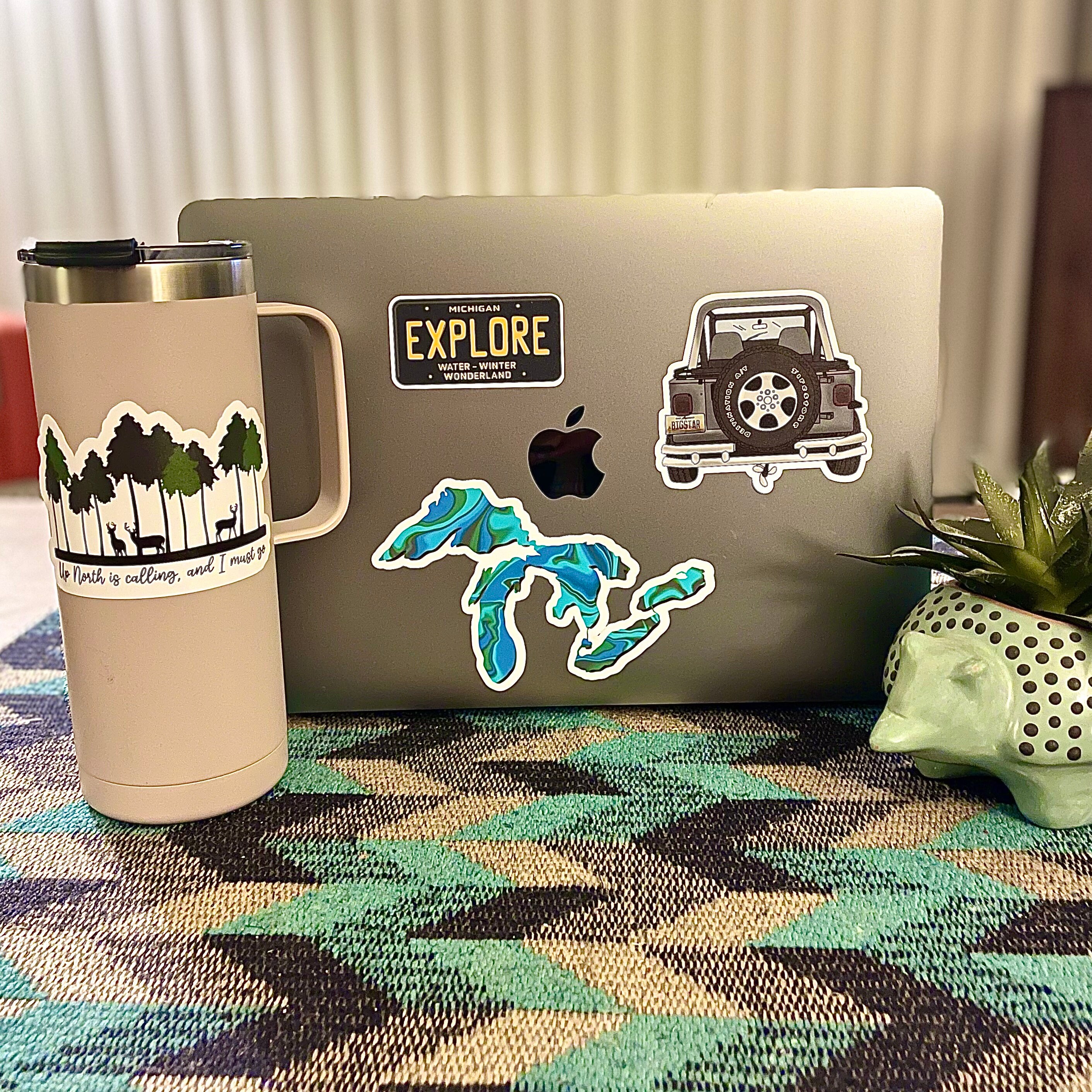 Michigan Vinyl Waterproof Sticker, MI License Plate Sticker - Etsy