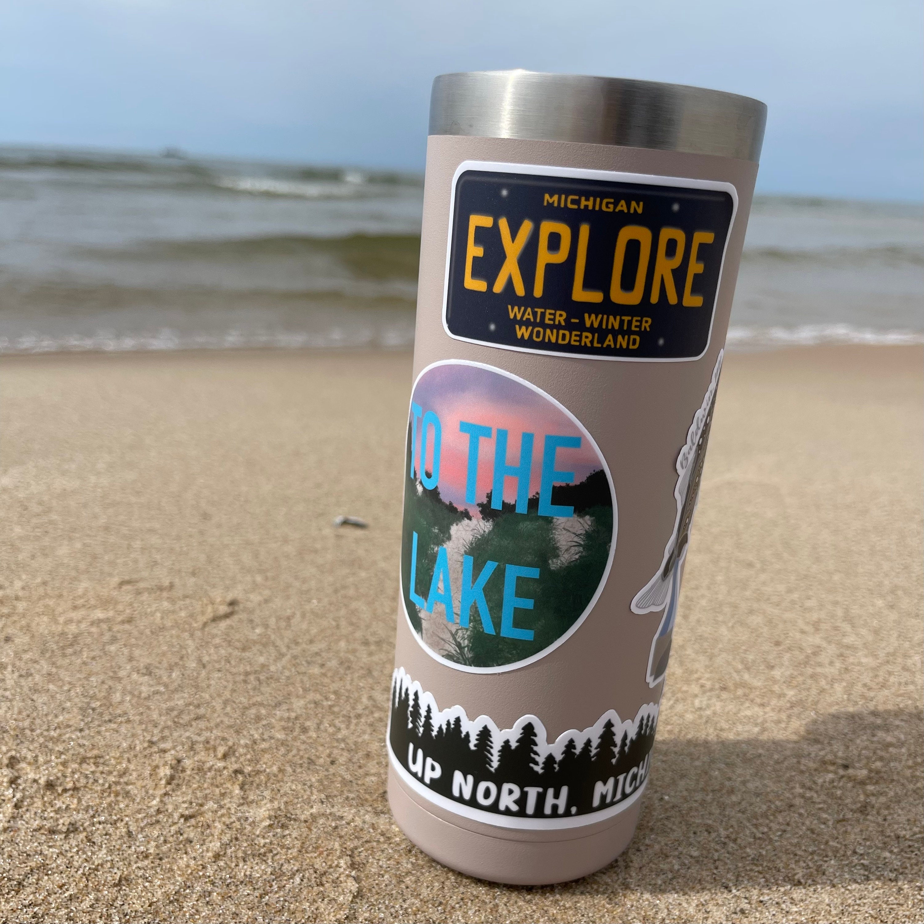 Michigan Vinyl Waterproof Sticker, MI License Plate Sticker - Etsy