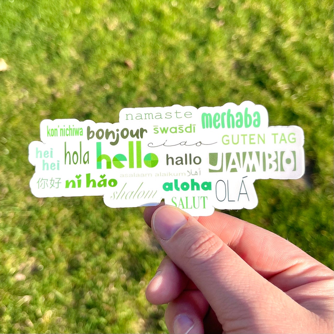 Hello From Around the World! Vinyl Sticker - Etsy