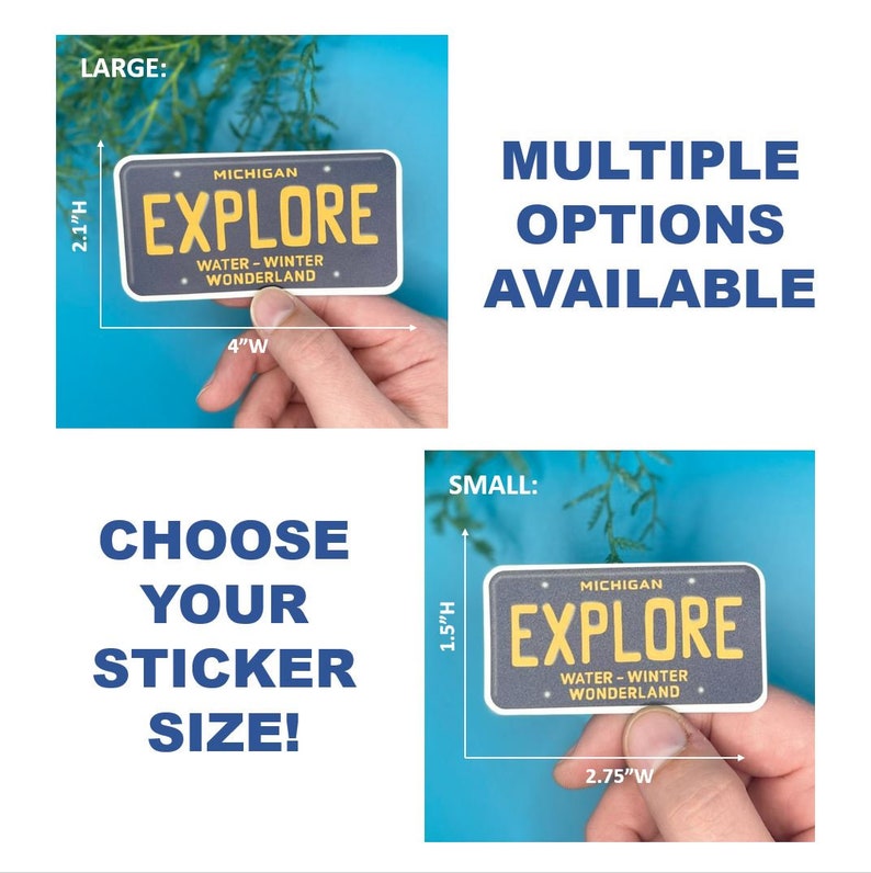 Michigan Vinyl Waterproof Sticker, MI License Plate Sticker - Etsy