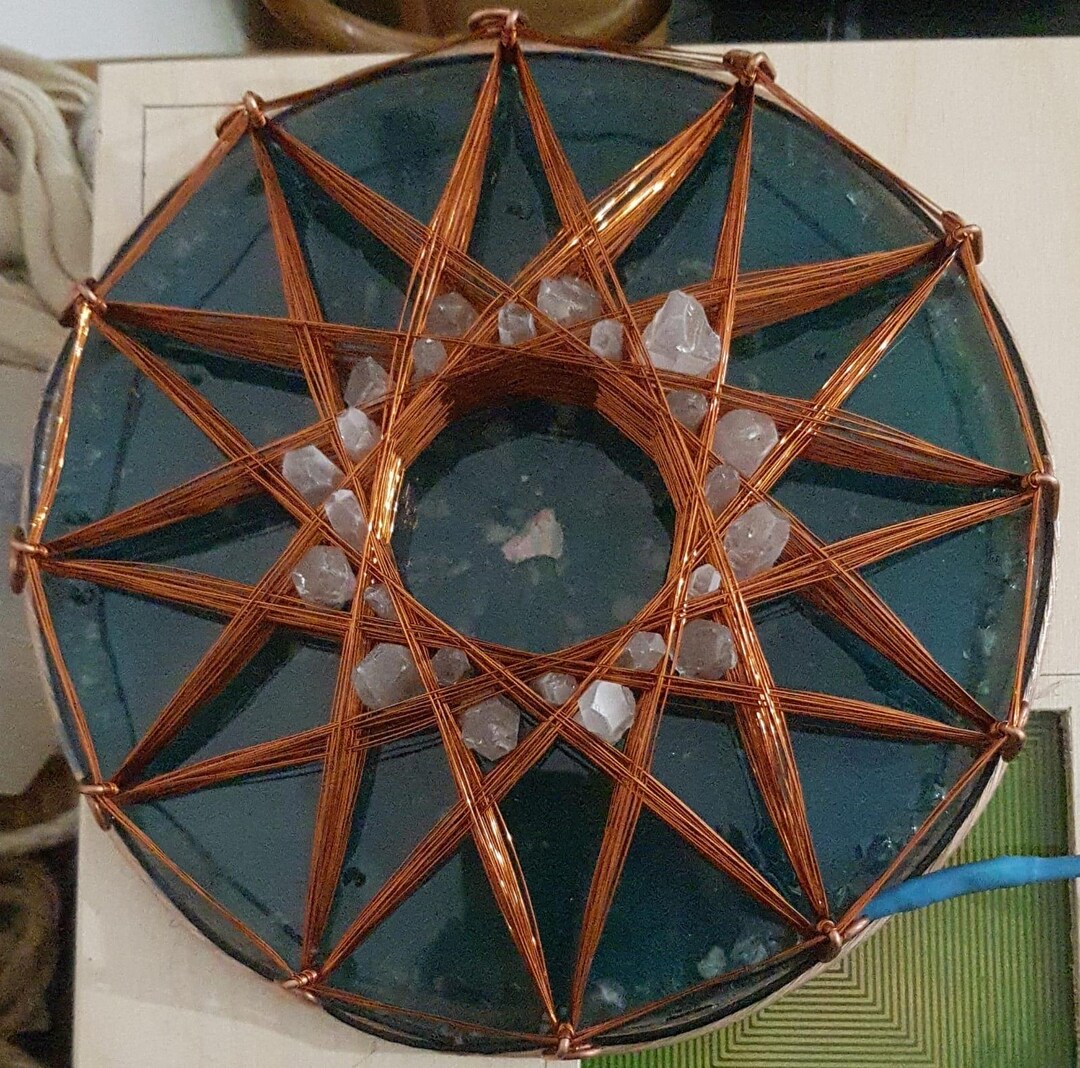 Star Coil Antena With Crystal Resonator and Orgonite Plate - 18cm - Etsy