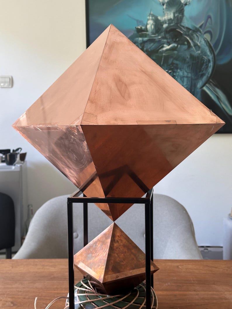 Large Copper Octahedron (bipyramid) (33cm/20cm/14cm) Pyramid - Etsy
