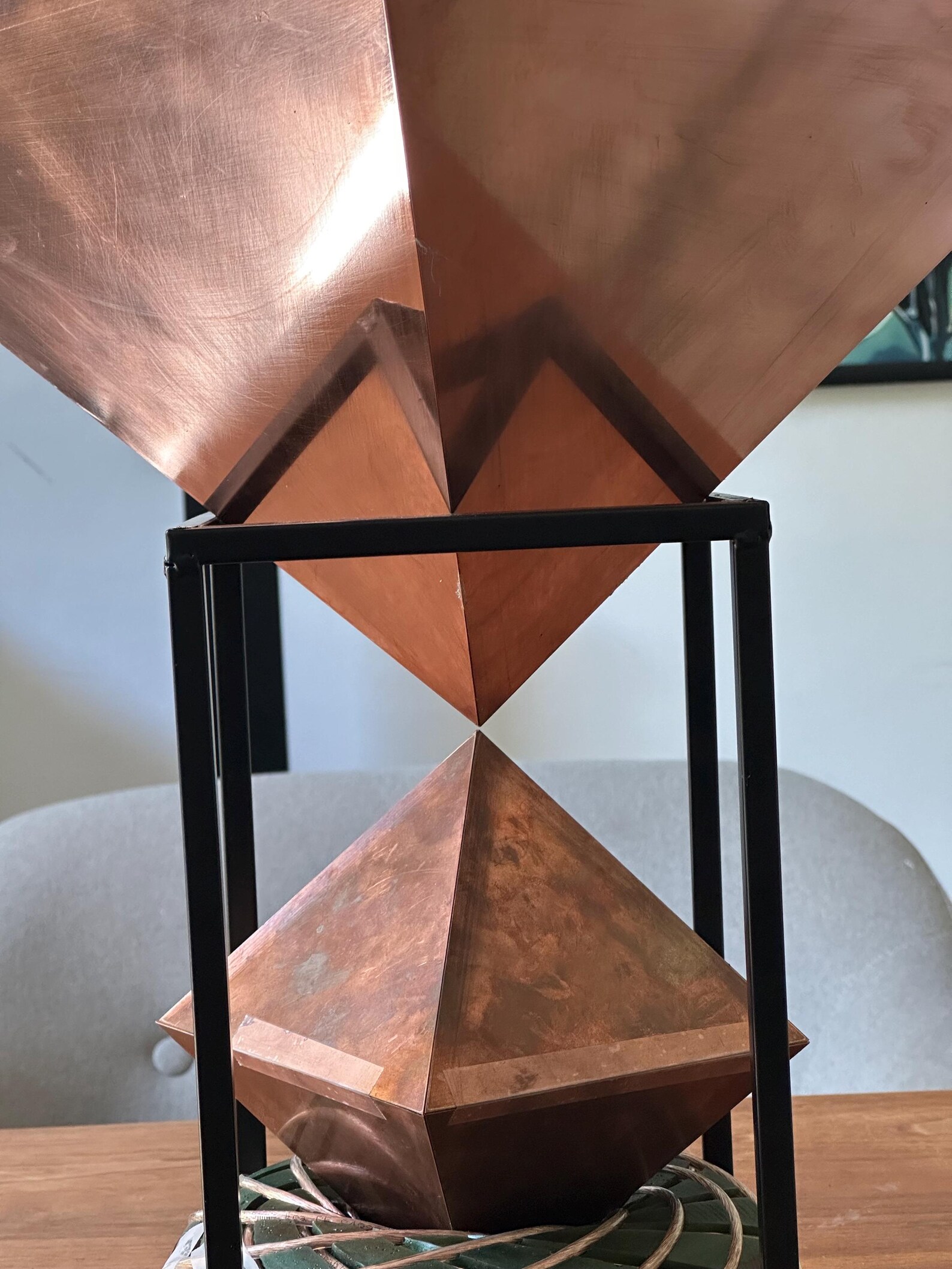 Large Copper Octahedron (bipyramid) (33cm/20cm/14cm) Pyramid - Etsy