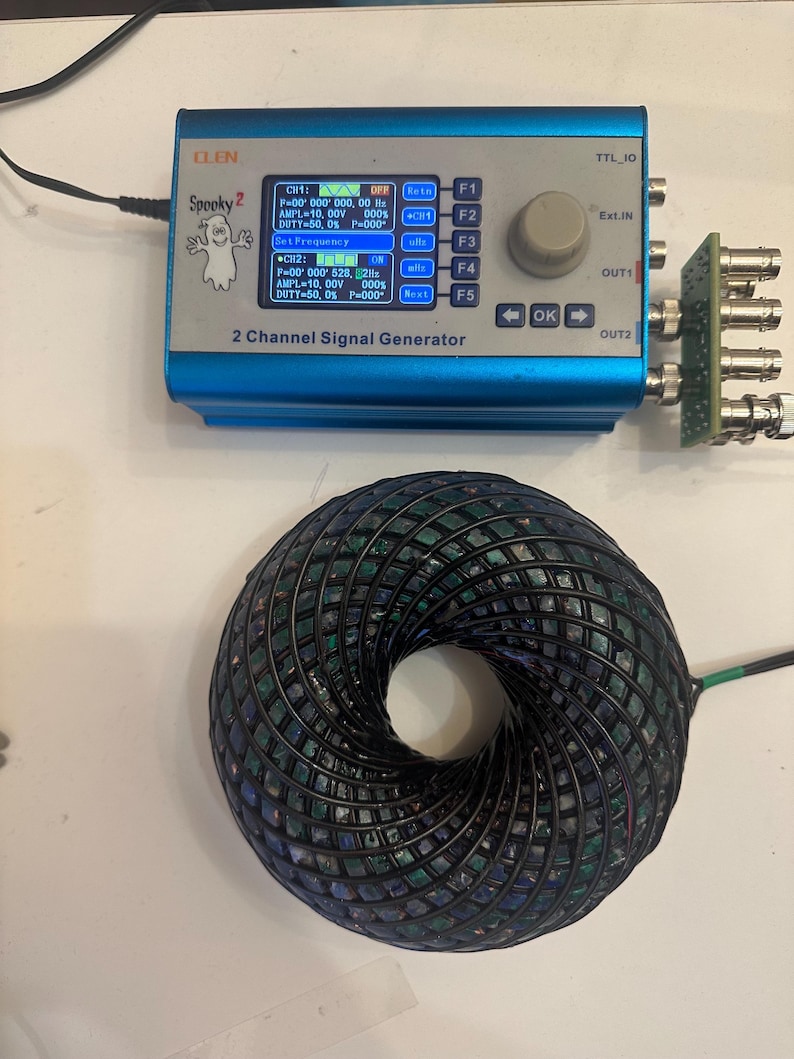 15cm Diameter - 24 Turns Torus Rodin Coil Antena With Orgonite - +dual ...