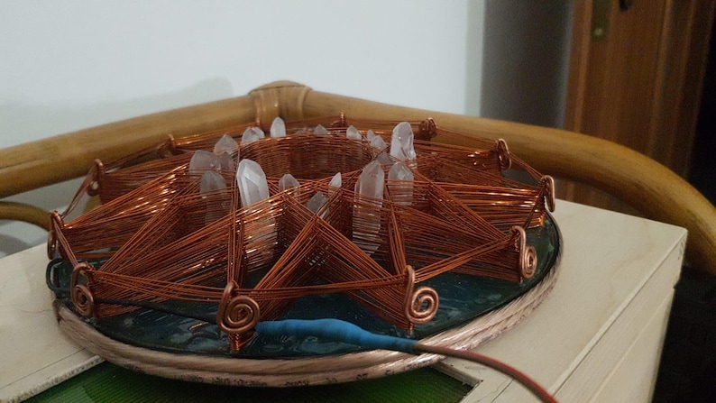 Star Coil Antena With Crystal Resonator and Orgonite Plate - 18cm - Etsy