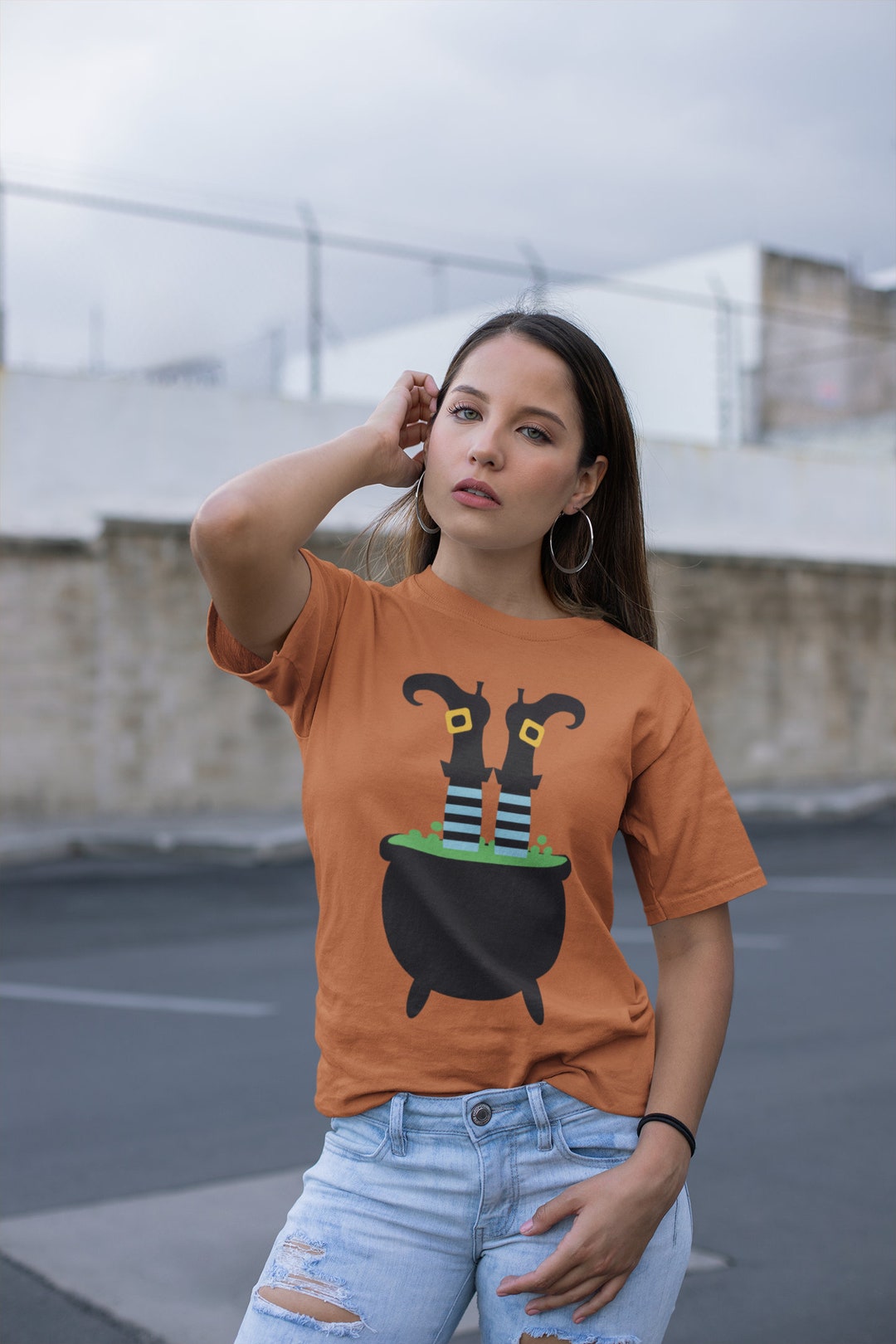 Witch Legs in Cauldron Comfort Colors Halloween T-shirt - Etsy